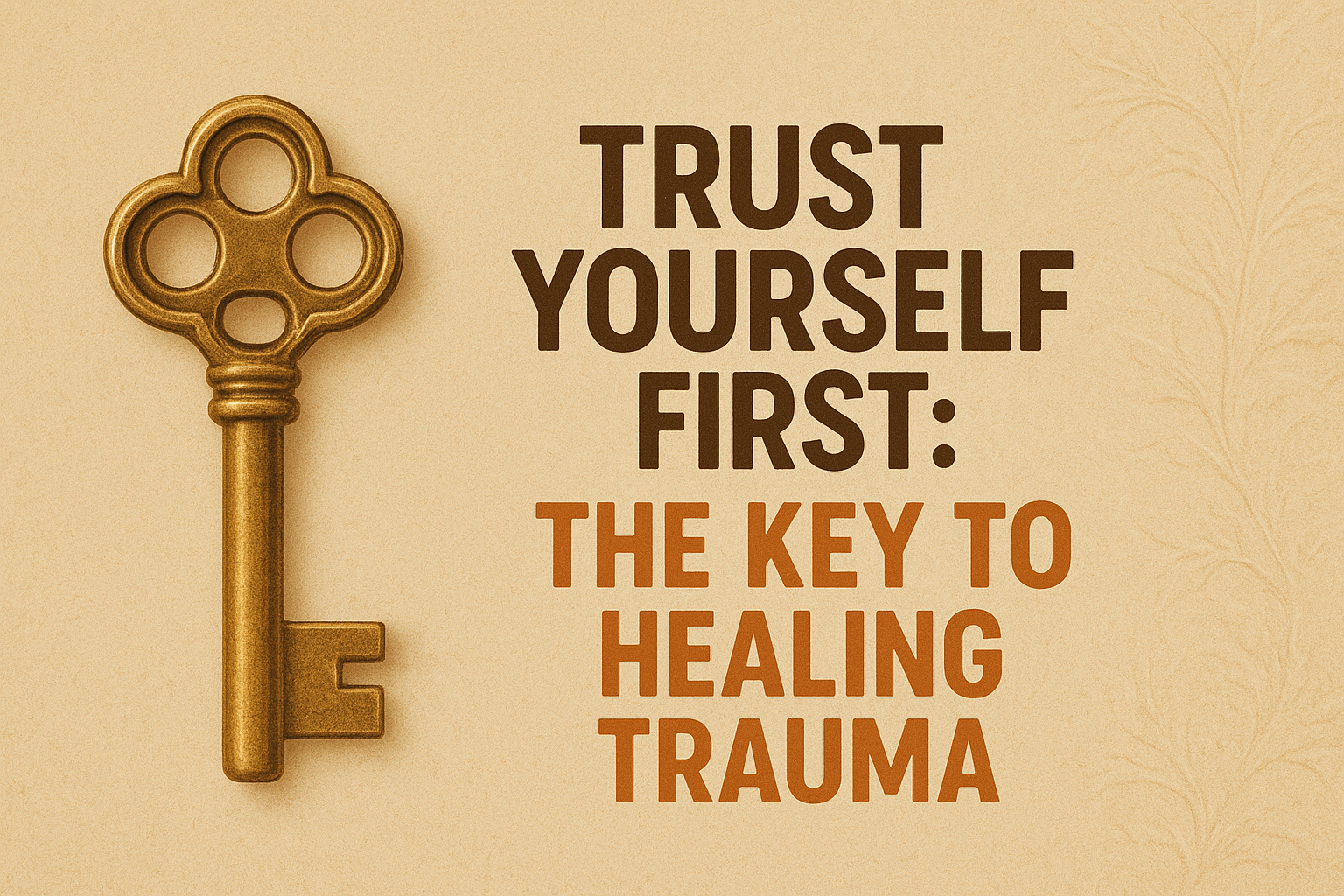 trust yourself first: the key to healing trauma naturally.